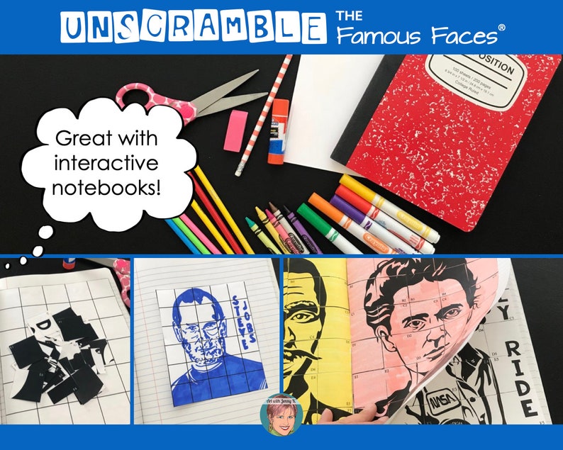 Unscramble the Famous Faces of STEM Printable Fun STEM/STEAM Art ...