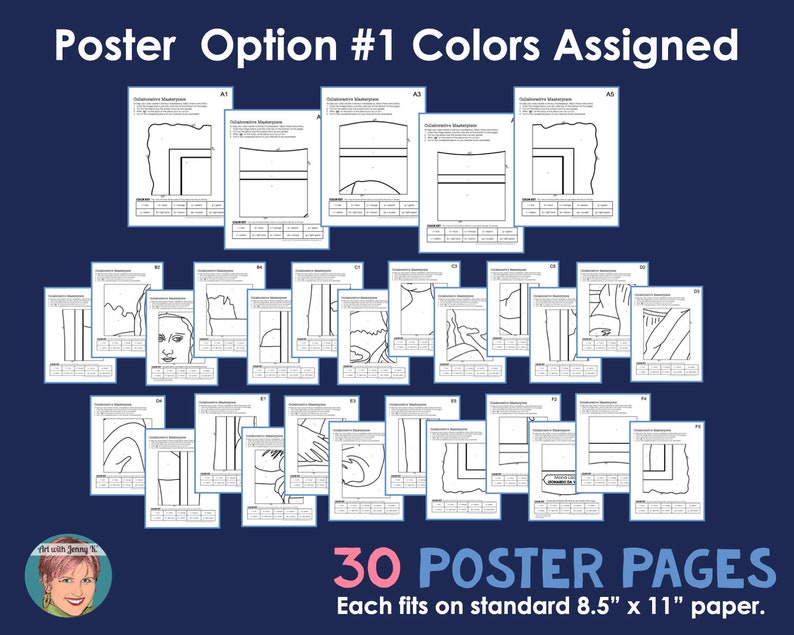 Printable "mona Lisa" by Leonardo Da Vinci Collaboration Poster | Easy ...