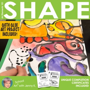 Art Elements 101 Unit 2: SHAPE | Printable Art Lessons for Kids | Art ...
