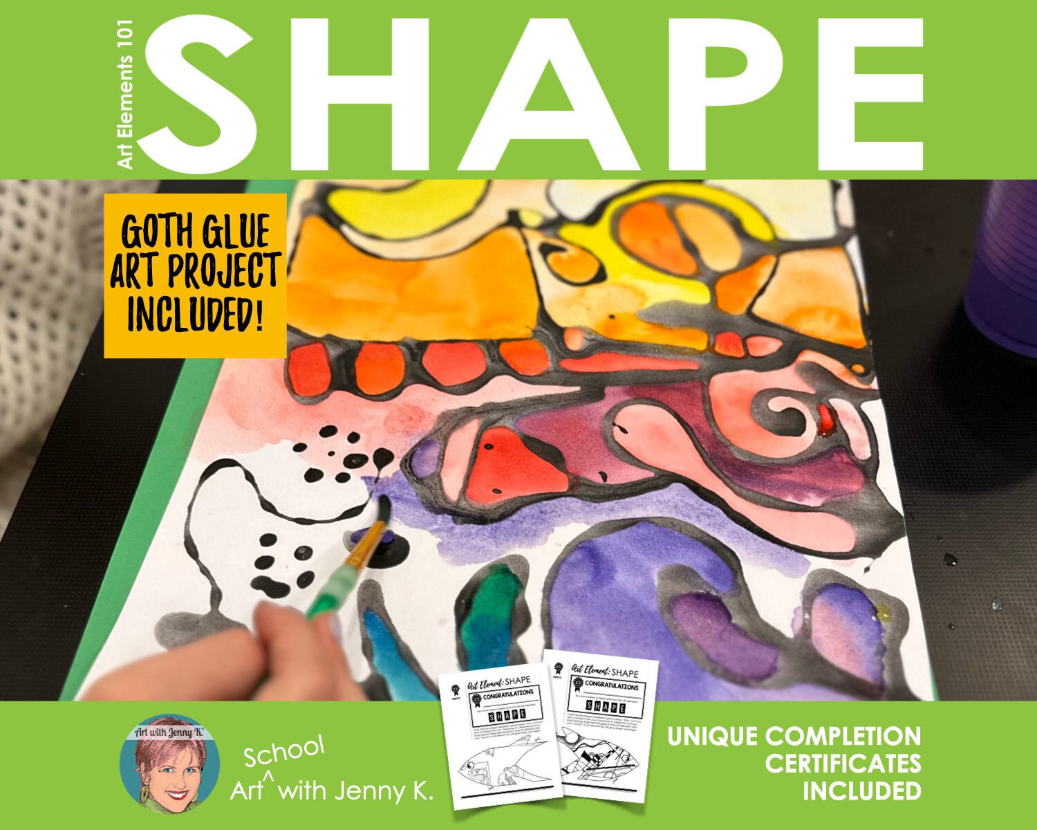 Art Elements 101 Unit 2: SHAPE | Printable Art Lessons for Kids | Art ...