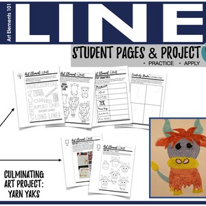 Art Elements 101 Unit 1: LINE | Printable Art Lessons for Kids | Art ...