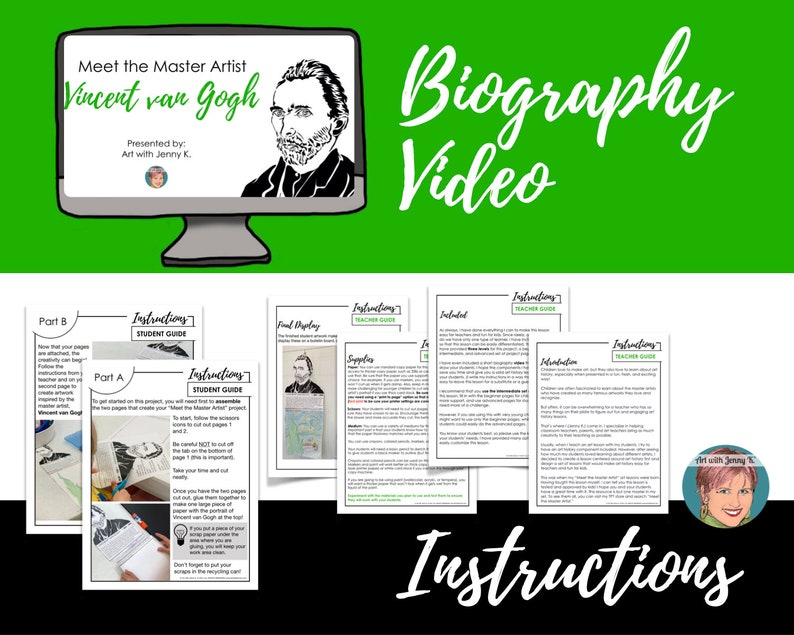 Meet the Master Artist: Vincent Van Gogh Fun Art History Activity ...