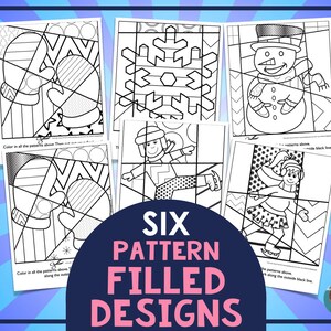 Printable "pop Art" Winter Coloring Pages + Writing | No Prep Print and ...
