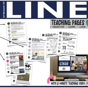 Art Elements 101 Unit 1: LINE | Printable Art Lessons for Kids | Art ...