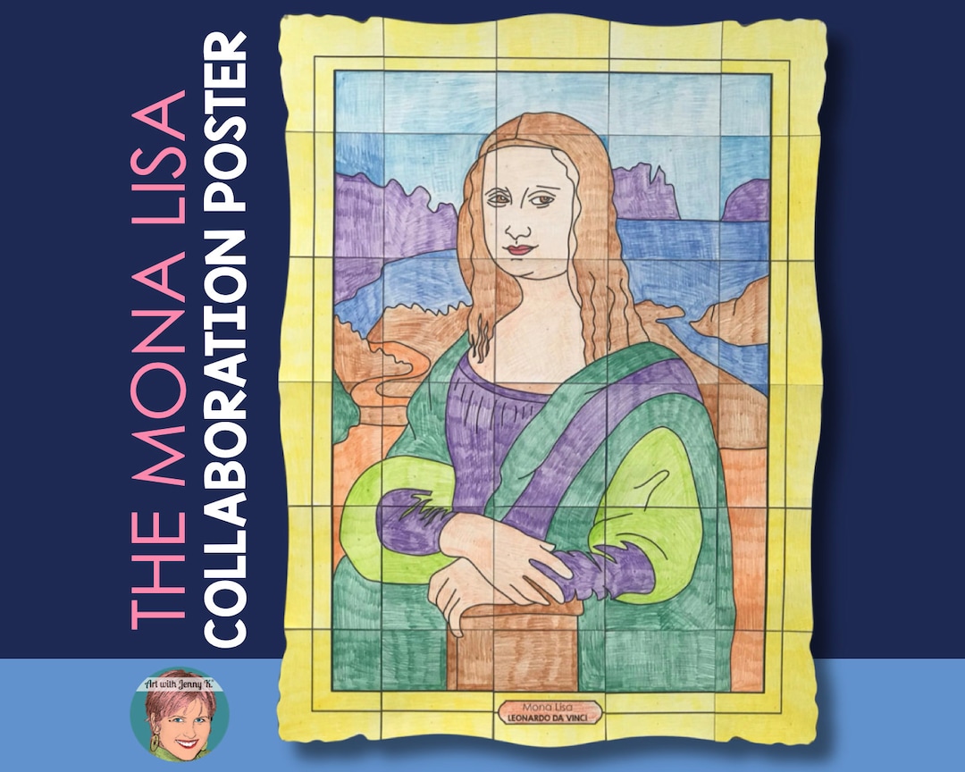 Printable "mona Lisa" by Leonardo Da Vinci Collaboration Poster | Easy ...