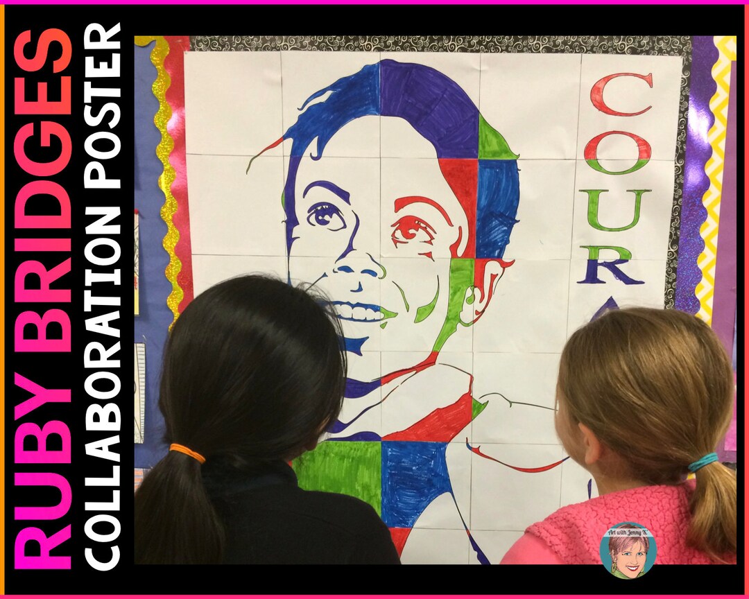 Printable Ruby Bridges Collaboration Coloring Poster | A Unique and ...