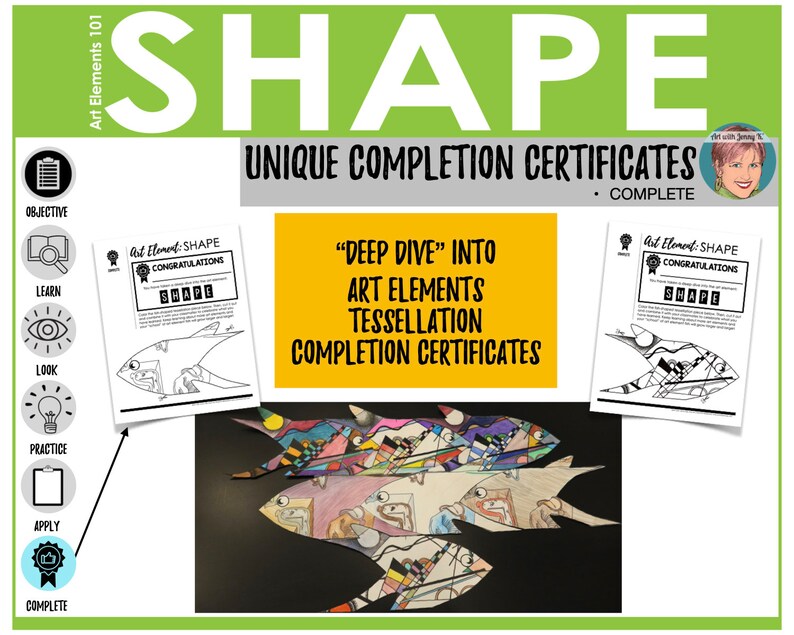 Art Elements 101 Unit 2: SHAPE | Printable Art Lessons for Kids | Art ...