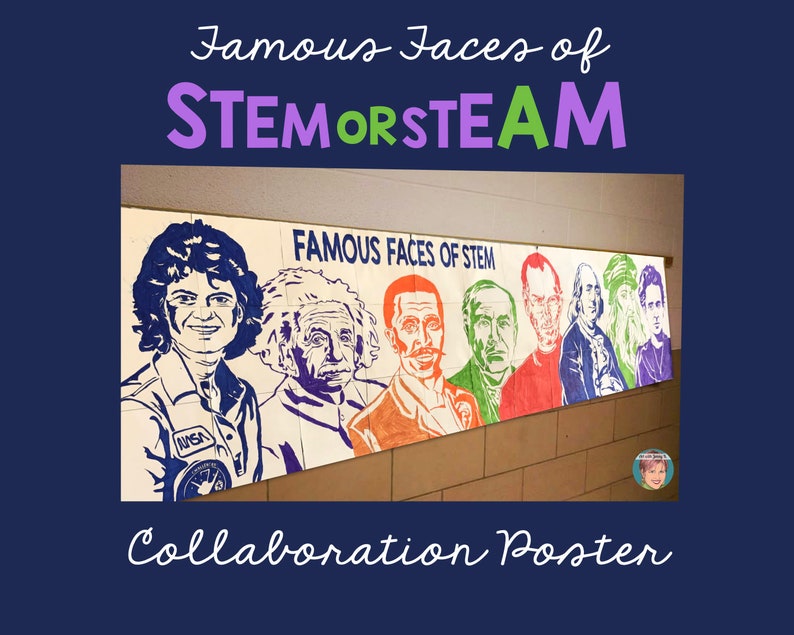 Printable Famous Faces of STEAM Collaborative Poster | Inspirational ...