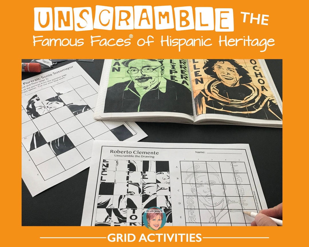 Unscramble the Famous Faces of Hispanic Heritage Printable | Fun ...