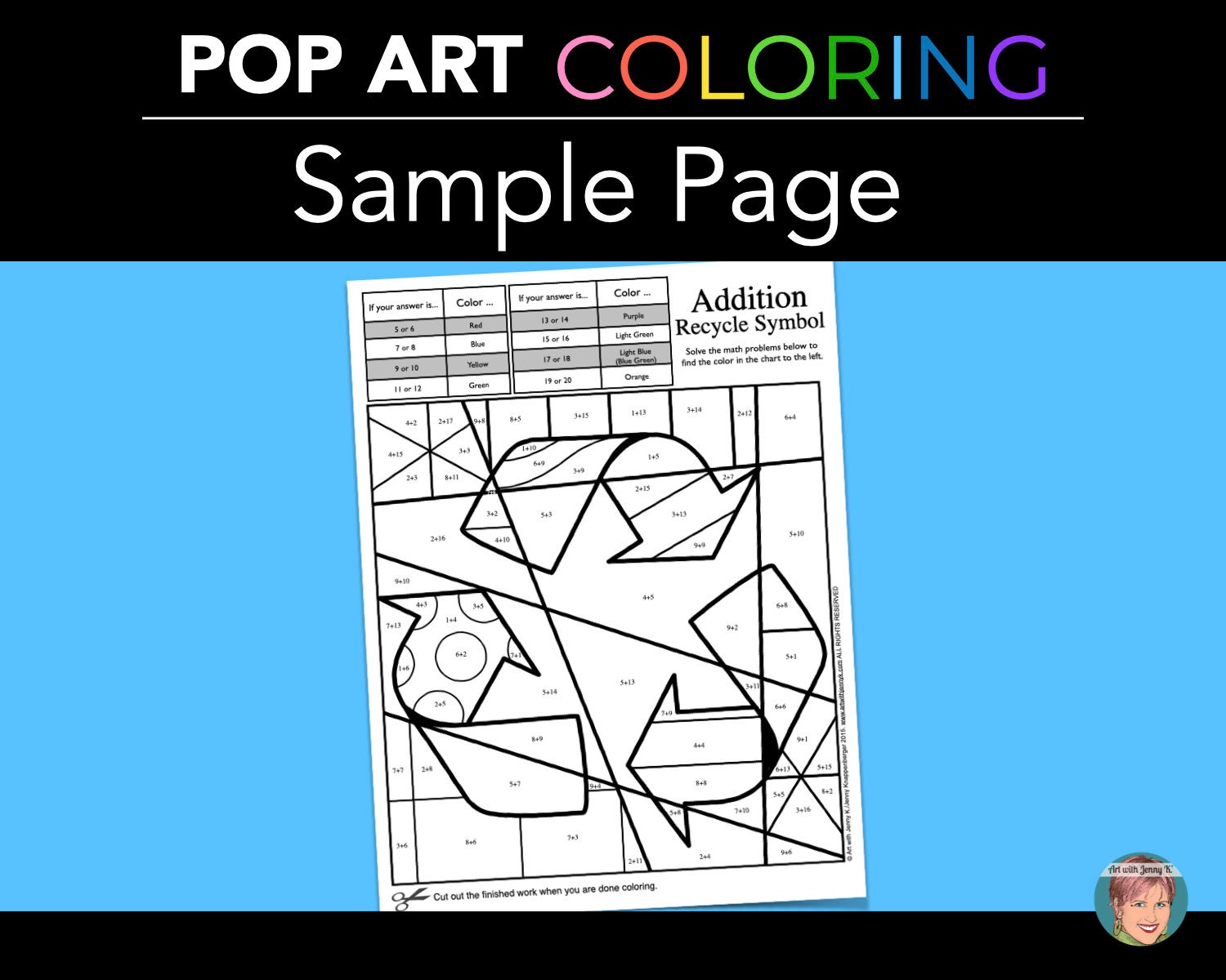 Earth Day Themed Color by Number Math Fact Review Coloring Pages Fun ...