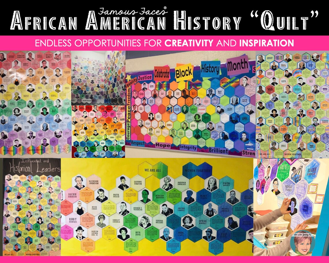 Black History Month Craft Activity for Kids: Collaborative Biographical ...