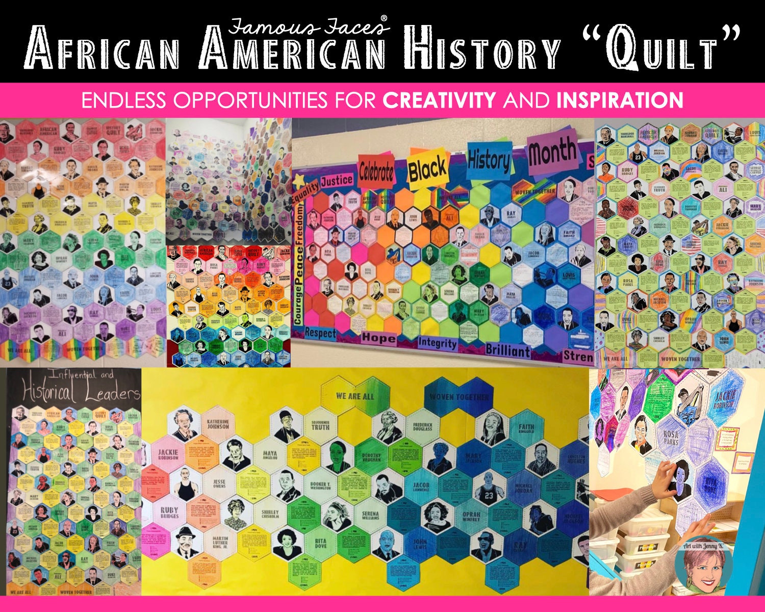 Black History Month Craft Activity for Kids: Collaborative Biographical ...