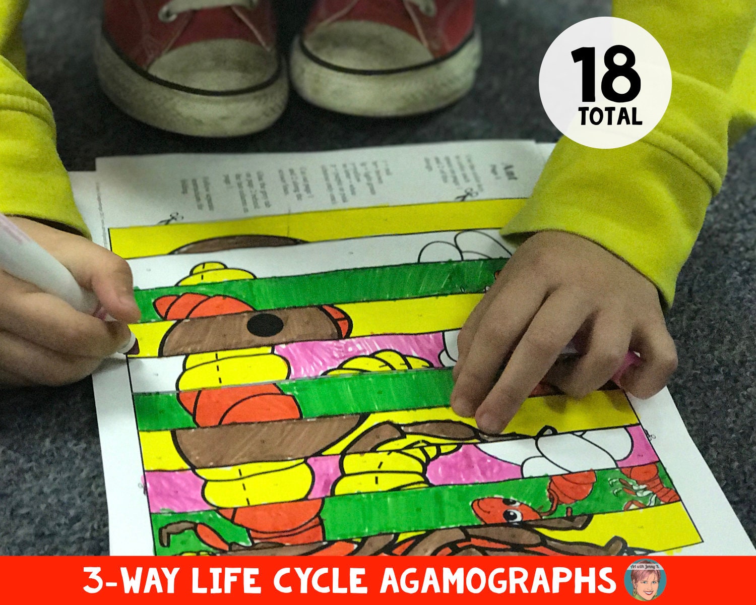 Printable Collection of Life Cycle 3-way Agamographs, Incl. Butterfly ...