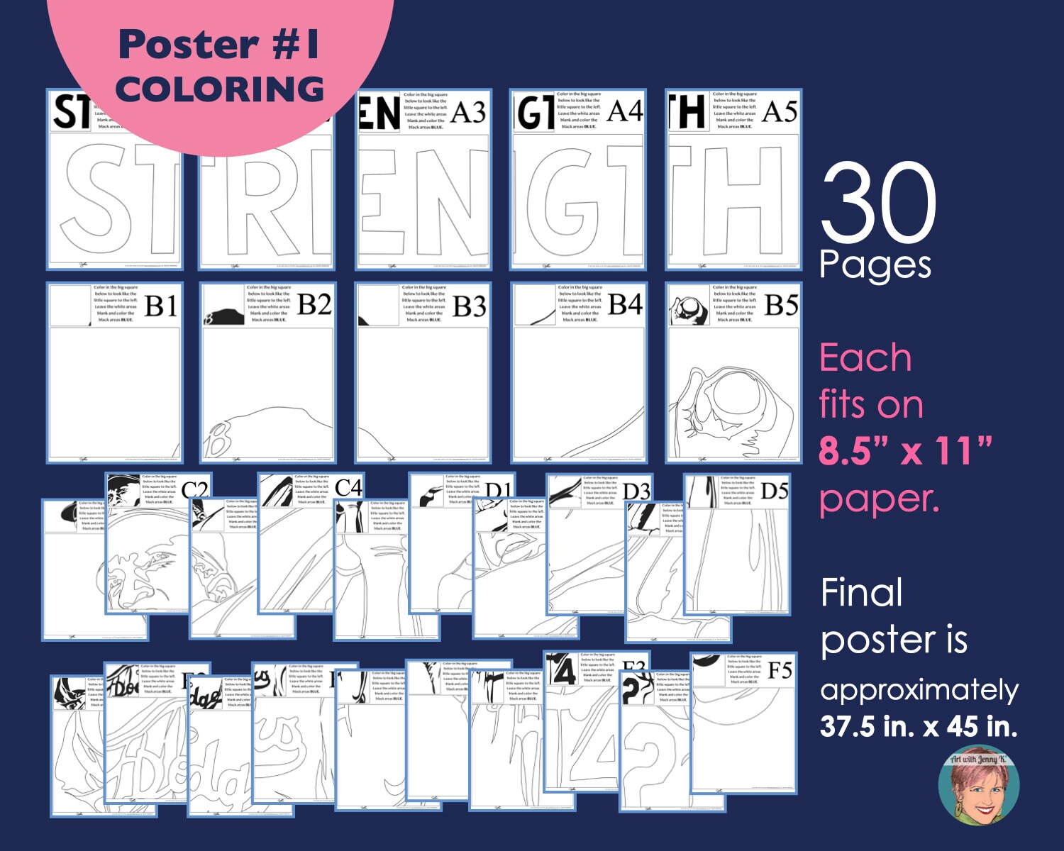 Printable Jackie Robinson Collaborative Coloring Poster | Fun Art ...