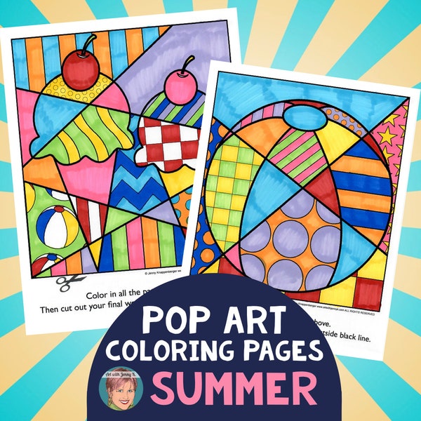 Pop Art Coloring Book - Etsy