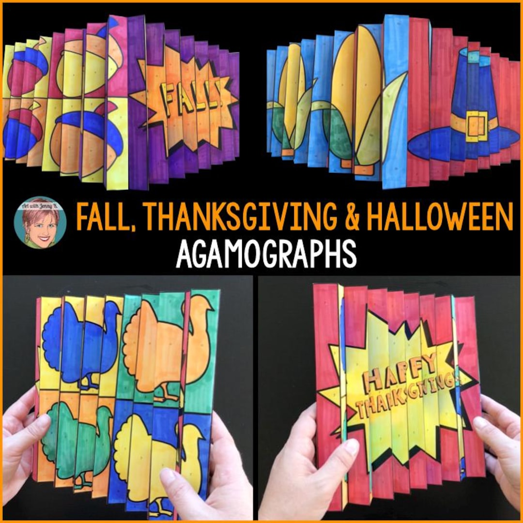 Thanksgiving, Halloween, and Fall Agamograph Art Craft – Printable ...