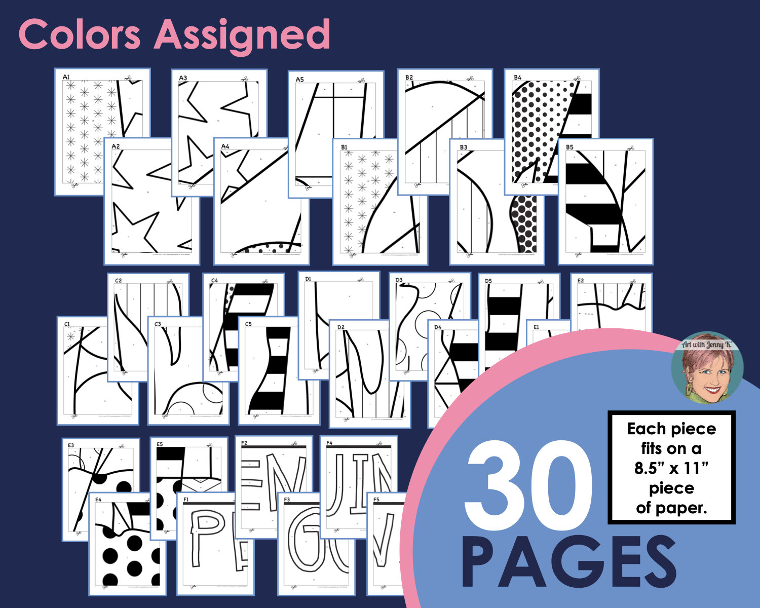 Printable "pop Art" Penguins Collaborative Coloring Poster | Great ...