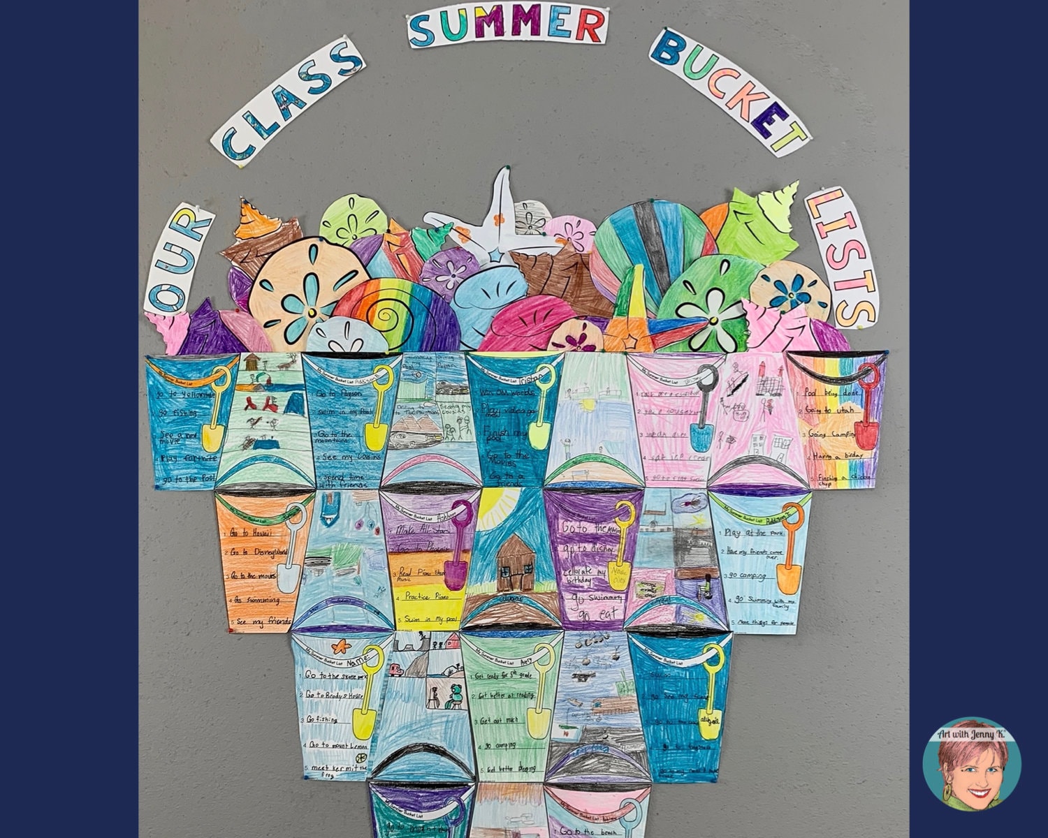 Printable Summer Bucket List Collaborative Tessellation Craft Project ...