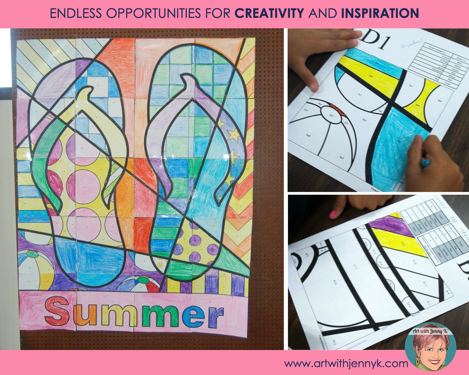 Printable Multiplication Review Collaborative Poster | Summer-themed ...