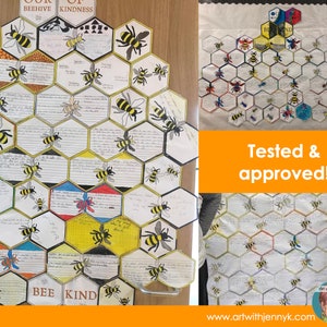 Kindness Craft: "bee Kind" Collaborative Tessellation Poster (digital ...