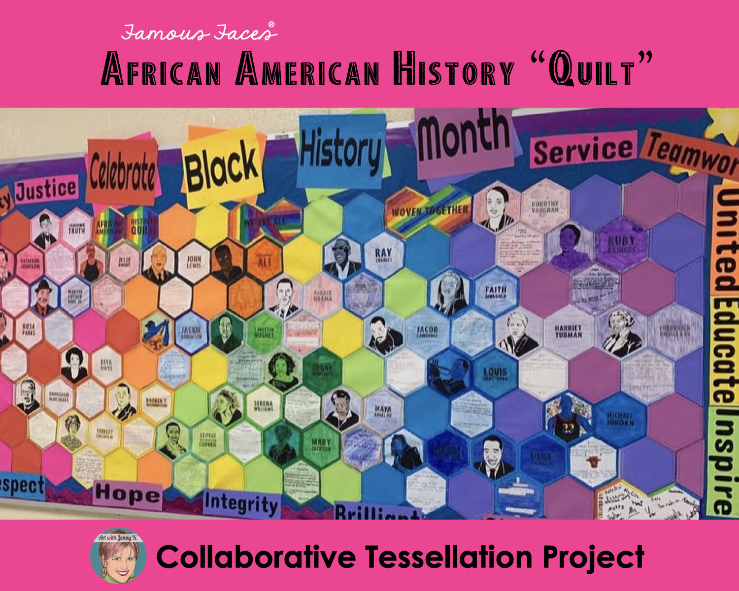 Black History Month Craft Activity for Kids: Collaborative Biographical ...