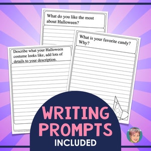 Printable "pop Art" Halloween Coloring Pages + Writing | No Prep ...