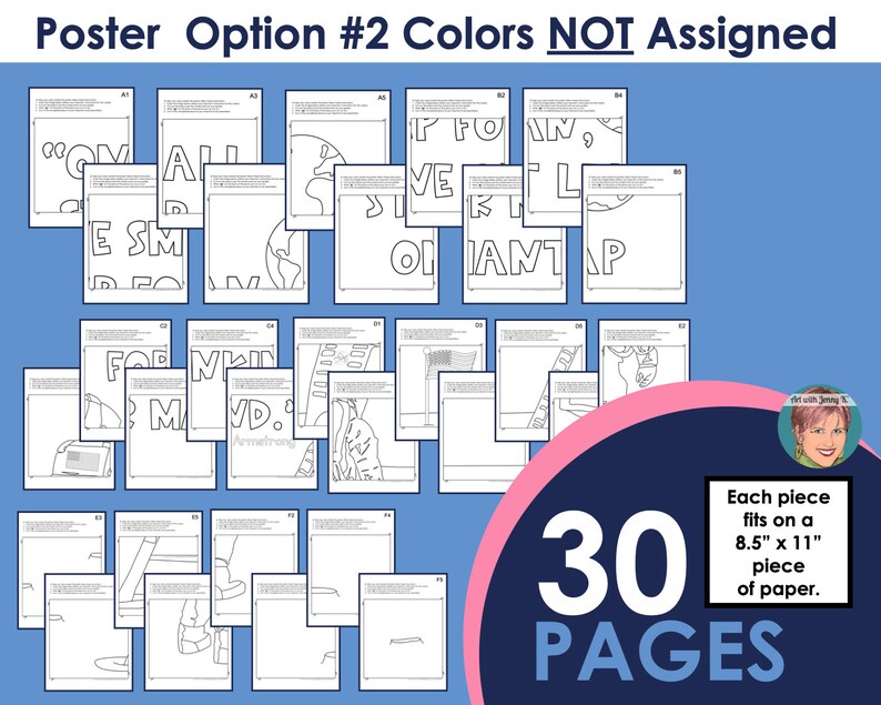 Printable Apollo 11 NASA Moon Landing (space History) Collaborative ...