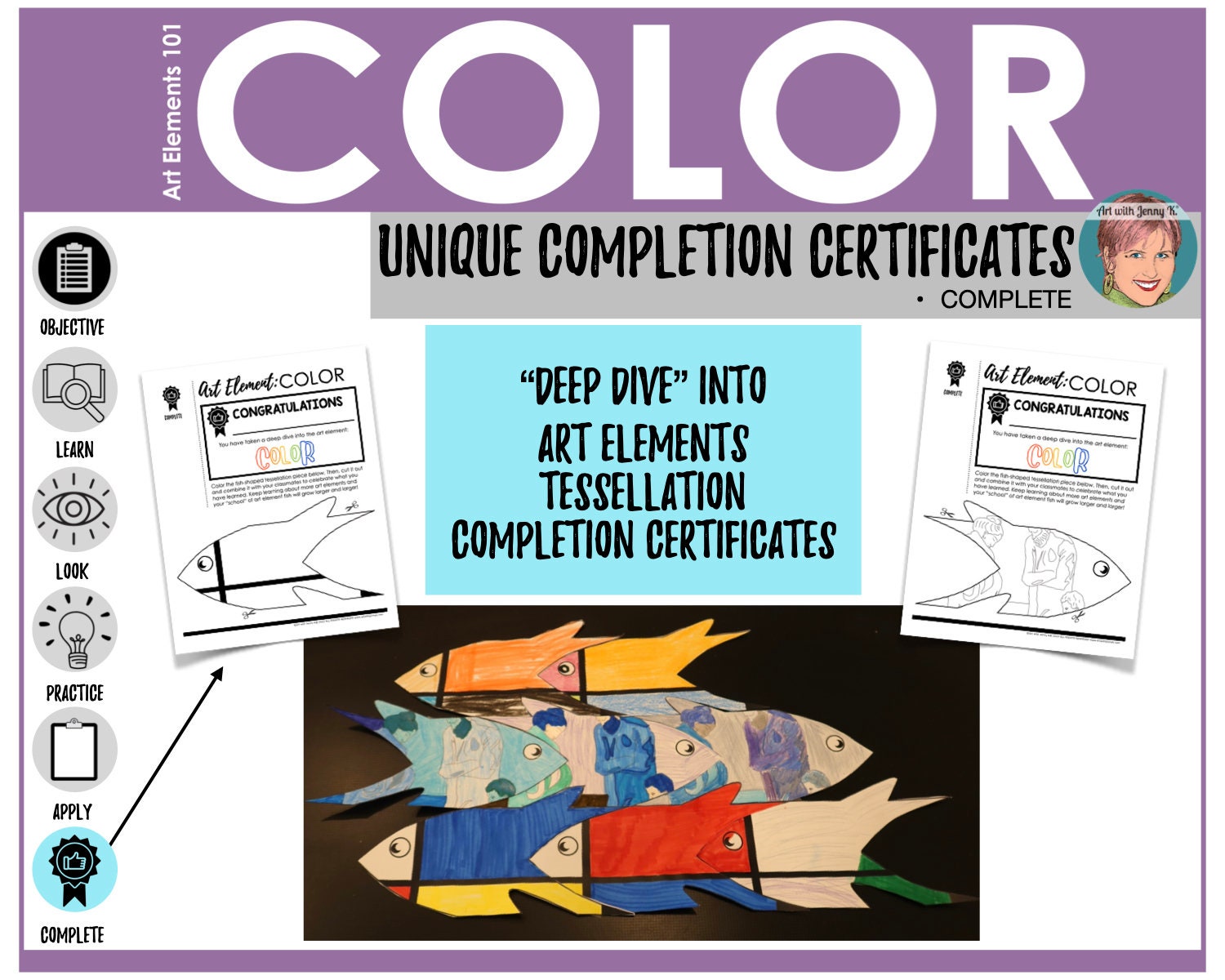 Art Elements 101 Unit 3: COLOR | Printable Art Lessons for Kids | Art ...