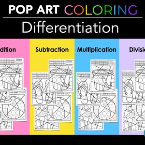 Printable Summer-themed Math Fact Review Coloring Pages | Fun Art ...
