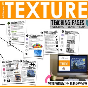 Art Elements 101 Unit 5: TEXTURE | Printable Art Lessons for Kids | Art ...