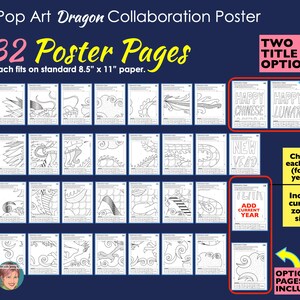 Printable 2024 Chinese New Year Pop Art Dragon Collaborative Poster ...