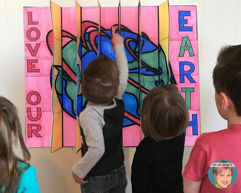 3D Earth Day Agamograph Collaboration Poster Printable A Unique Earth ...