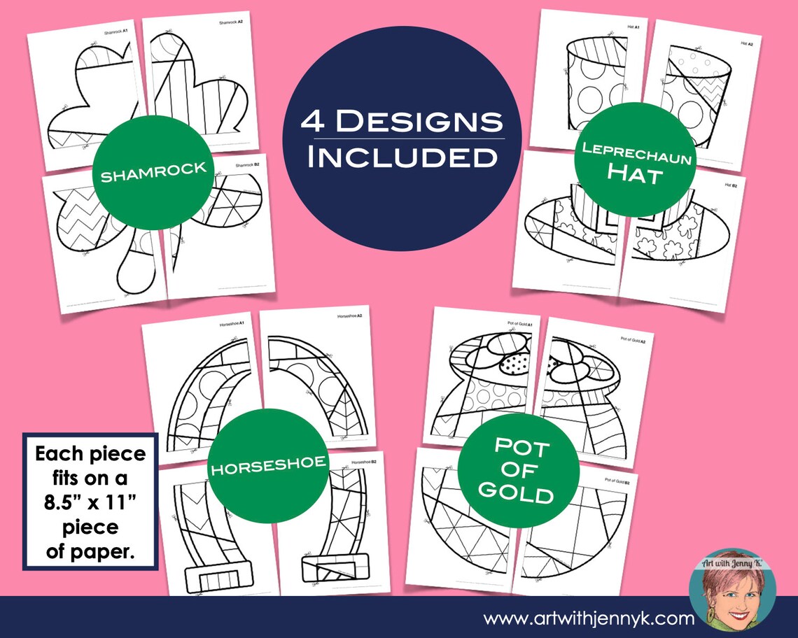 Printable St. Patricks Day Coloring Table Posters Extra Large Coloring ...