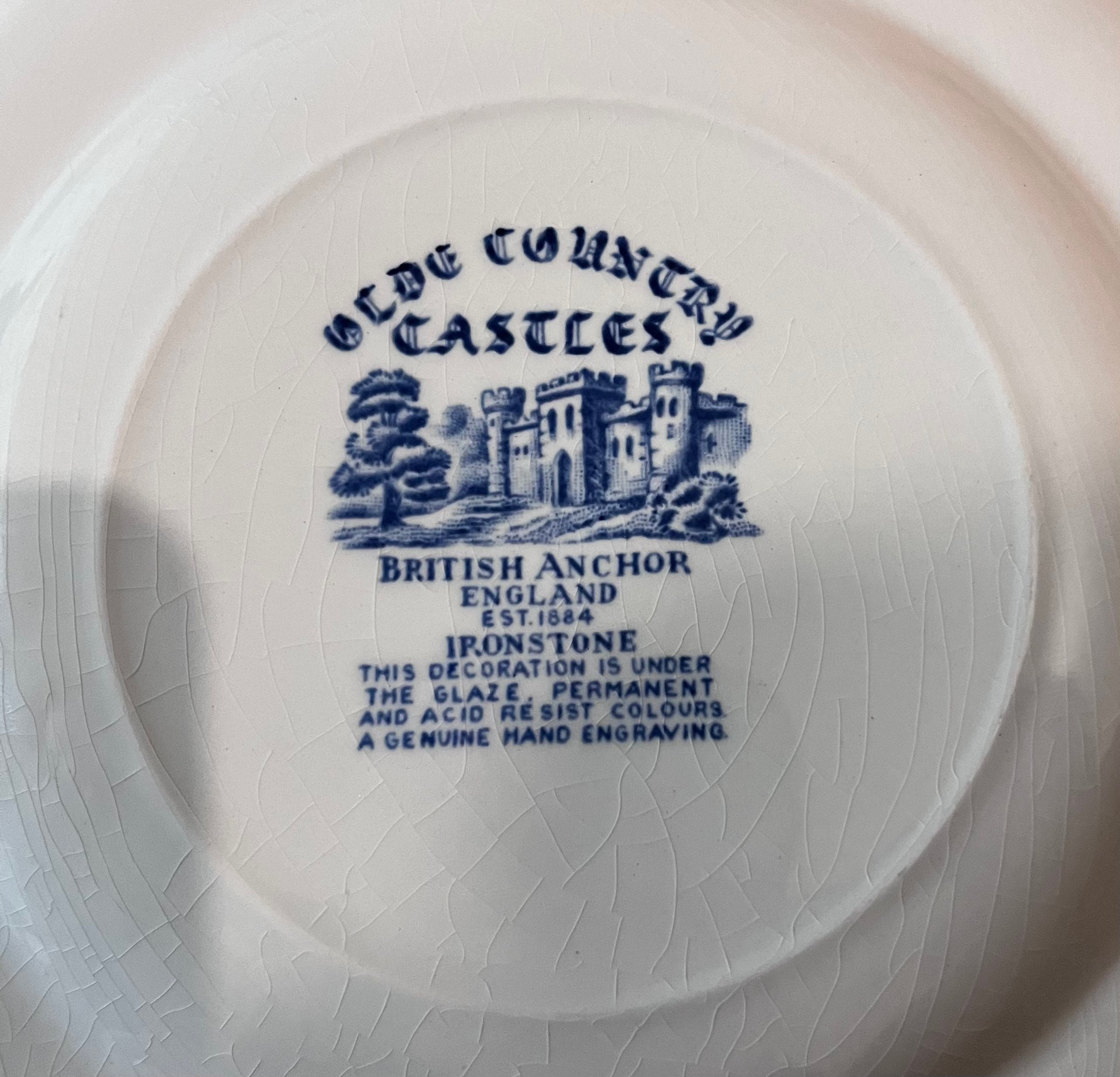 Complete Set of Vintage Plates Olde Country Castles British Anchor ...