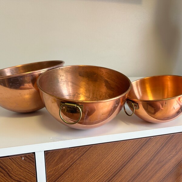 Copper Mixing Bowls - Etsy