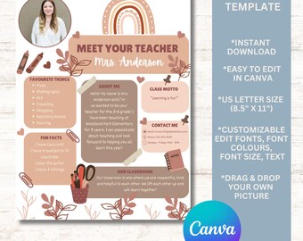 Meet the Teacher Template, Teacher Resource Letter, Back to School ...
