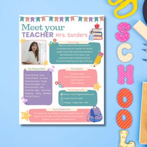 Meet the Teacher Template, Teacher Resource Letter, Back to School ...