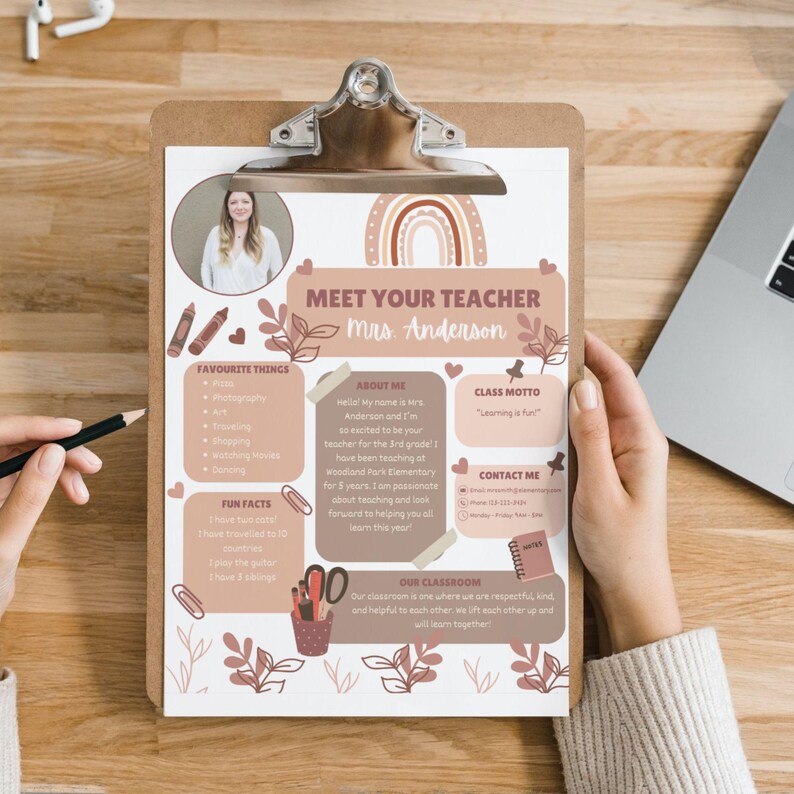 Meet the Teacher Template, Teacher Resource Letter, Back to School ...