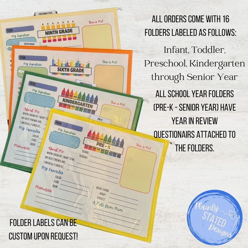 Fully Assembled School Days Keepsake Box Year in Review Memory Tote ...