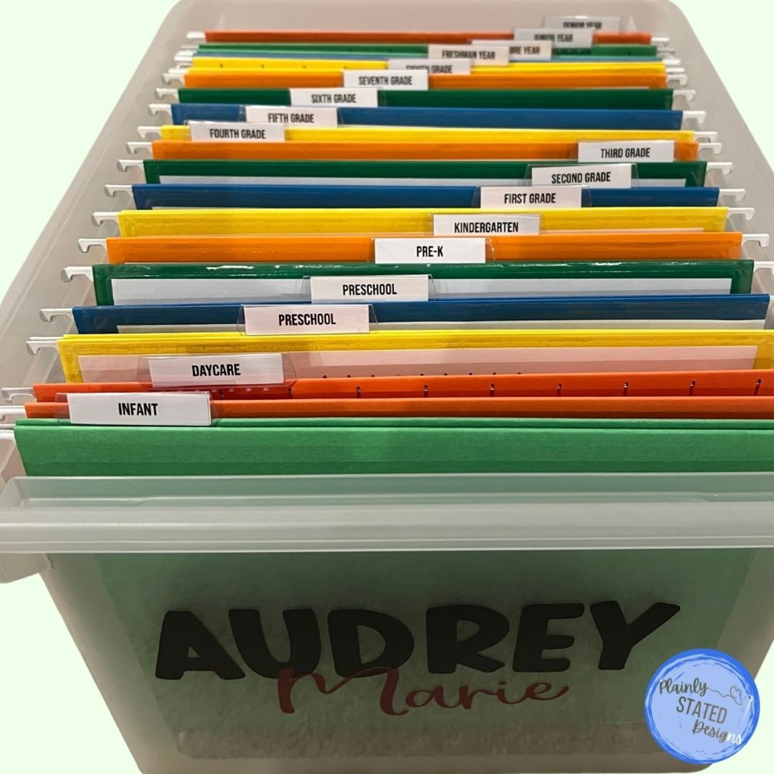 Fully Assembled School Days Keepsake Box Year in Review Memory Tote ...