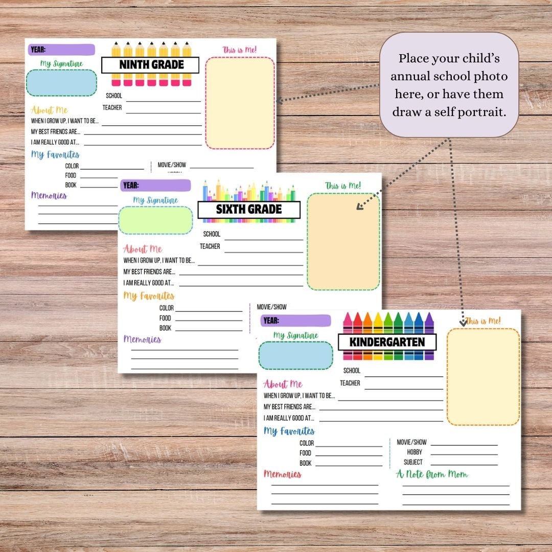 School Days Year in Review Printable Download - Etsy