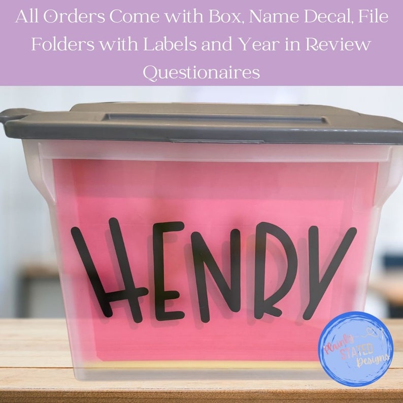 Fully Assembled School Days Keepsake Box Year in Review Memory Tote ...