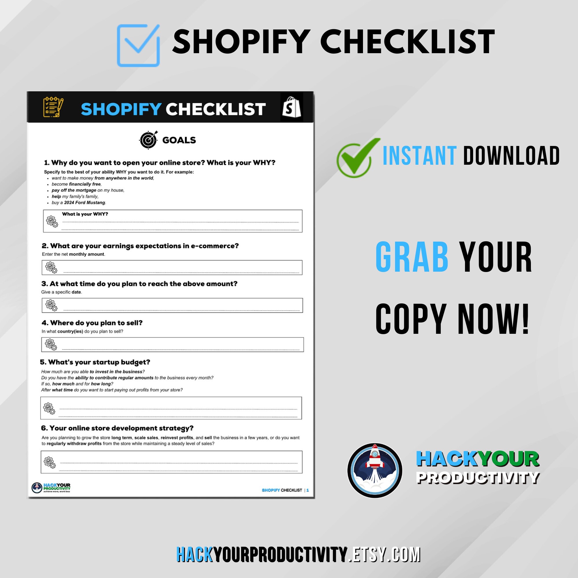 Shopify Checklist, Ecommerce Checklist, Dropshipping Checklist, Ecommerce Guide, Dropshipping ...