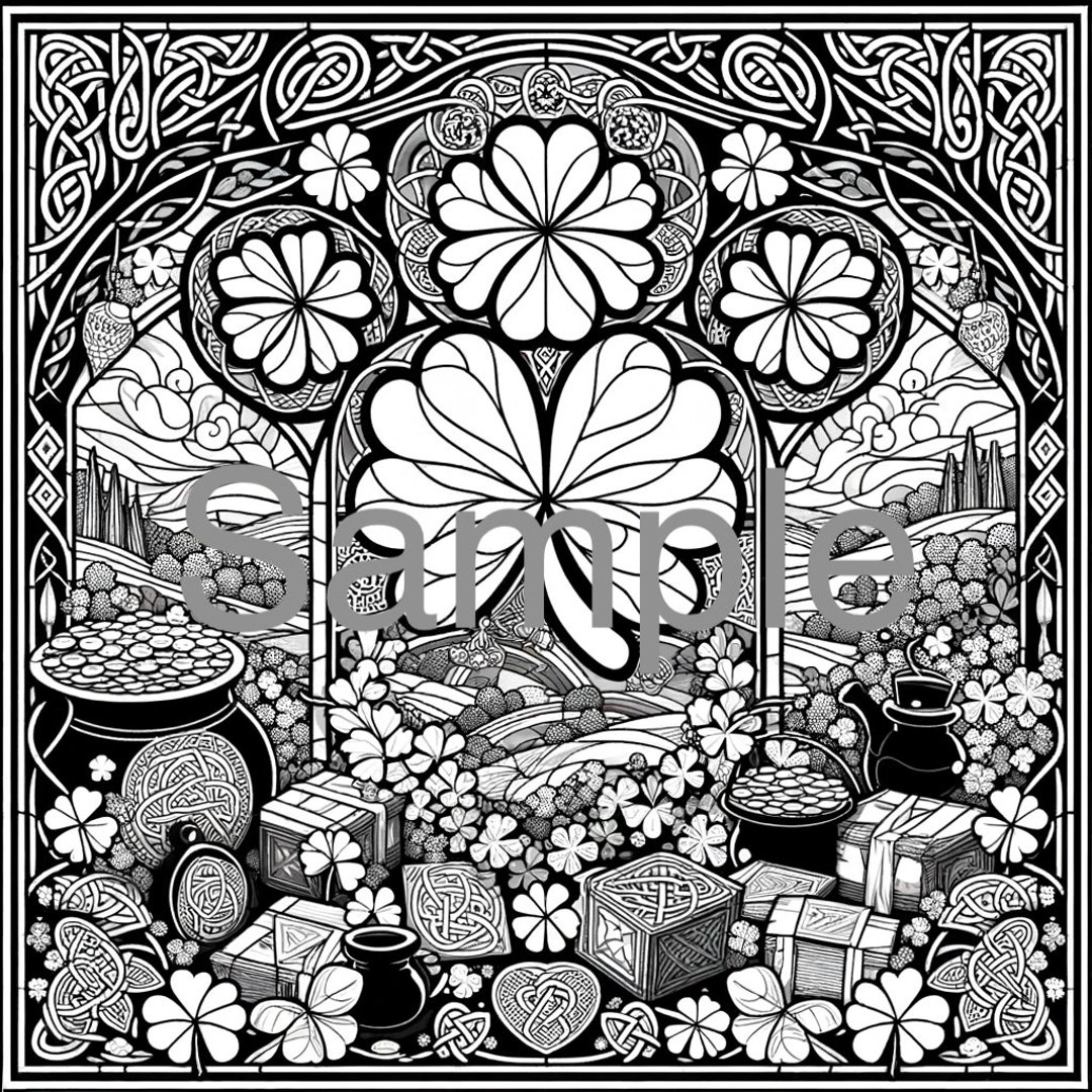 20 Pages of Wonderful St. Patrick's Day Theme Coloring Pictures - Etsy