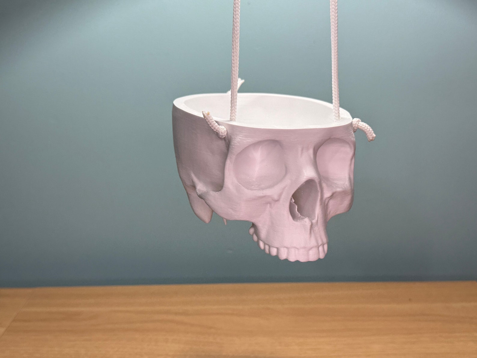 Hanging Skull Planter - 3D Printed Succulent Pot - Gothic Home Decor ...