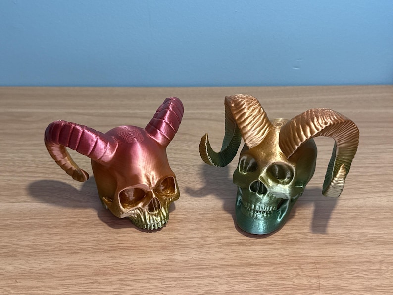 Skulls With Horns - 3D Printed - Etsy
