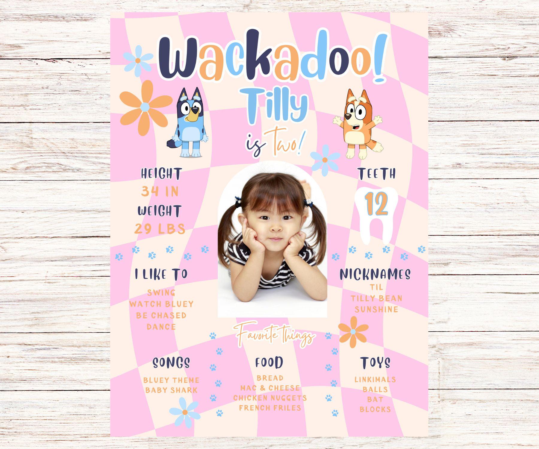 Editable Bluey Milestone Poster - Etsy