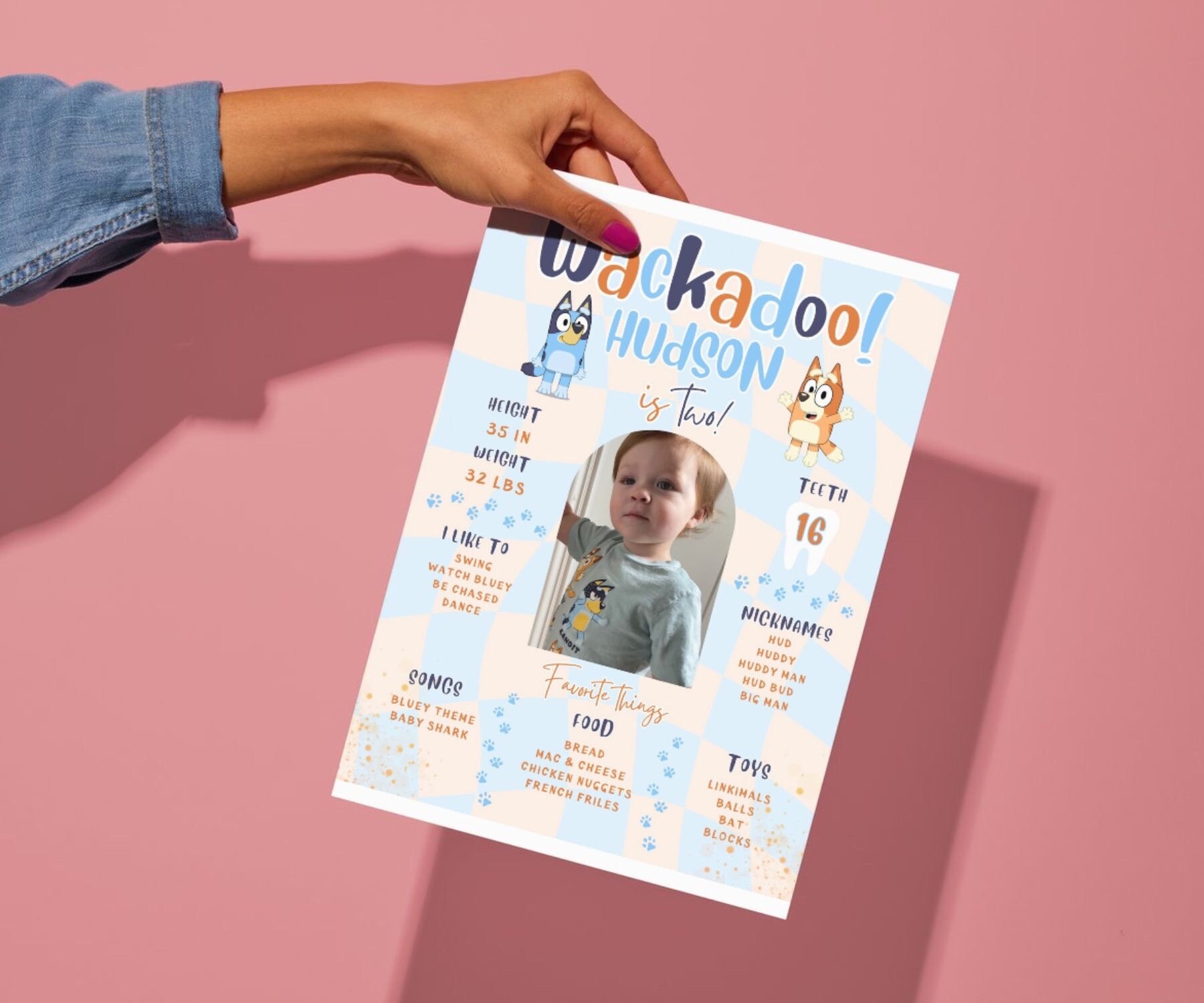 Editable Bluey Milestone Poster - Etsy