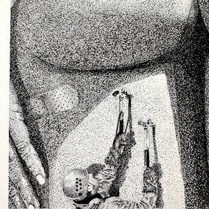 Original "tough Skin" Stipple Ink Drawing: Avant-garde Feminist Art - Etsy