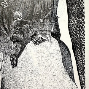 Original "tough Skin" Stipple Ink Drawing: Avant-garde Feminist Art - Etsy